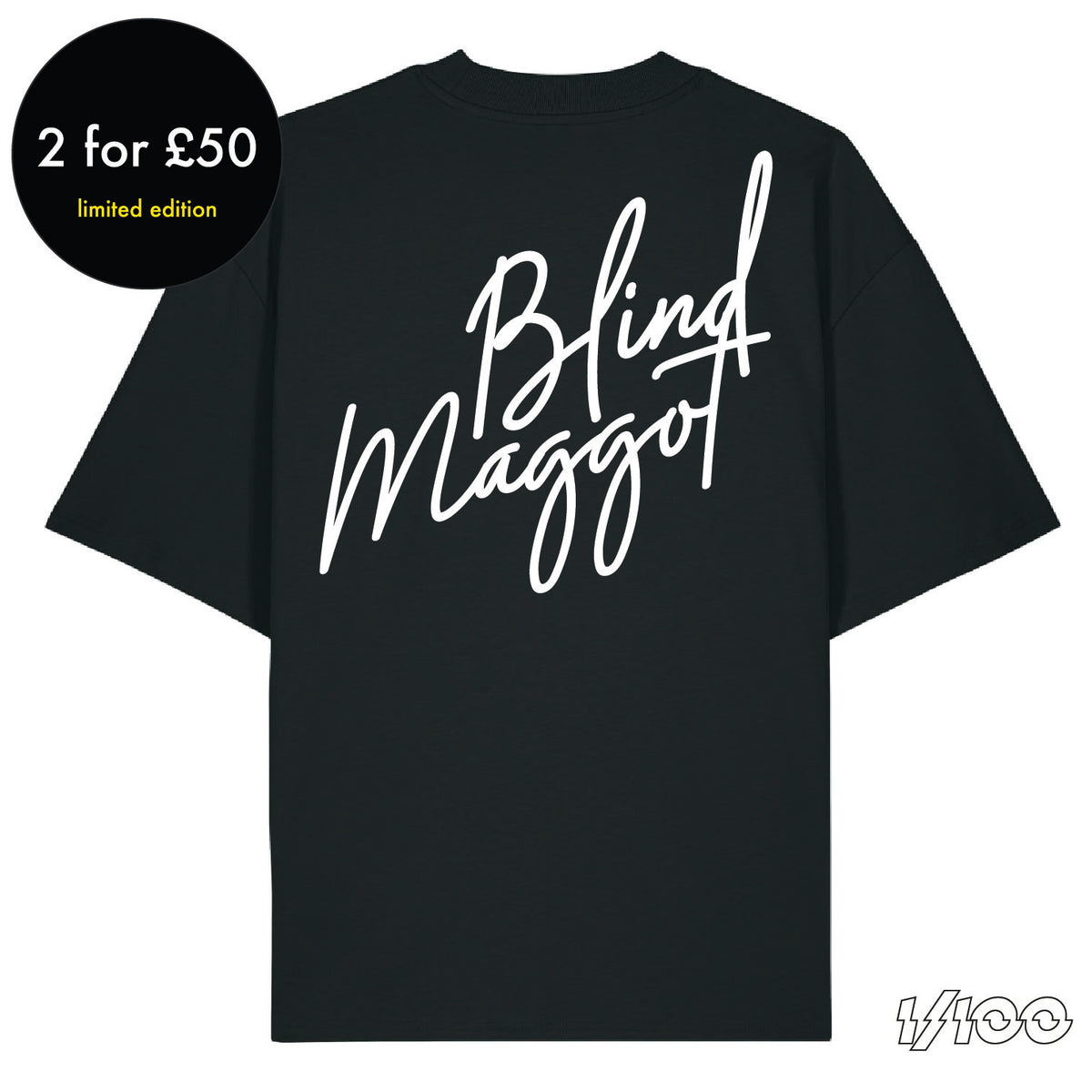 signature oversized t-shirt in black | limited edition t-shirt – Blind ...