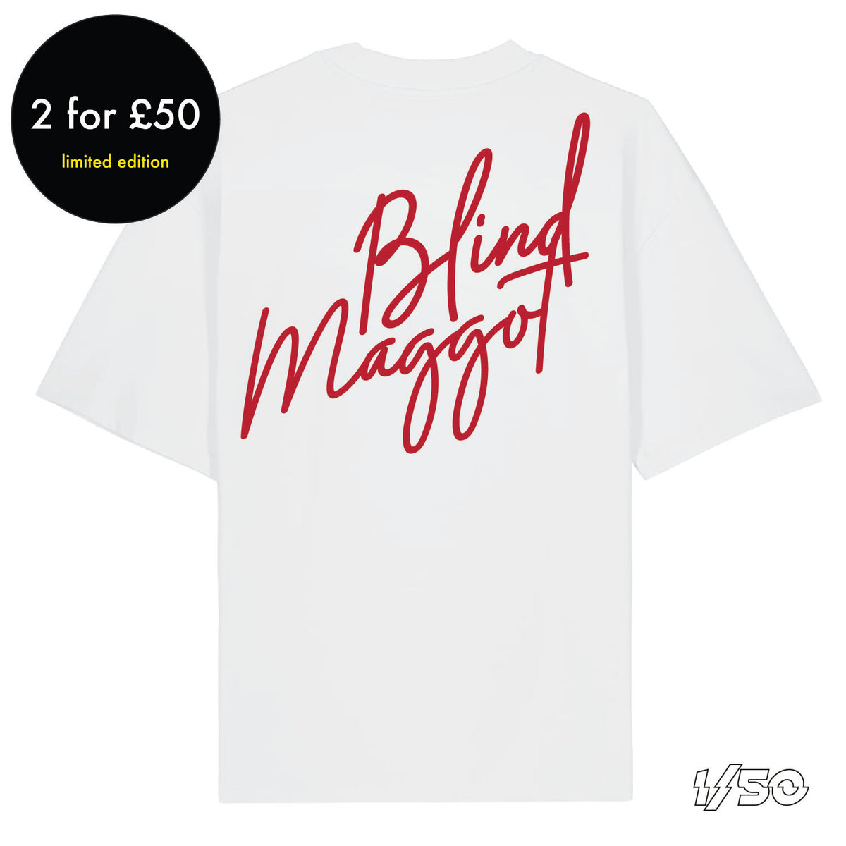 signature oversized t-shirt in white | limited edition t-shirt – Blind ...